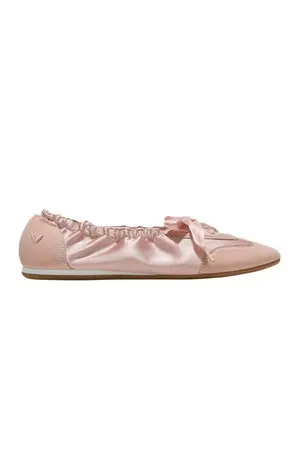Vivaia Round-toe Satin Ballerina Sneakers - Peach Blush