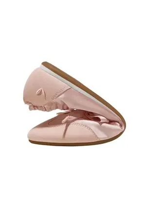 Vivaia Round-toe Satin Ballerina Sneakers - Peach Blush