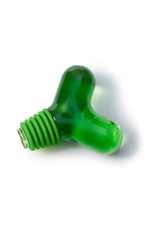 AREAWARE Hobnob Glass Bottle Stopper - Green
