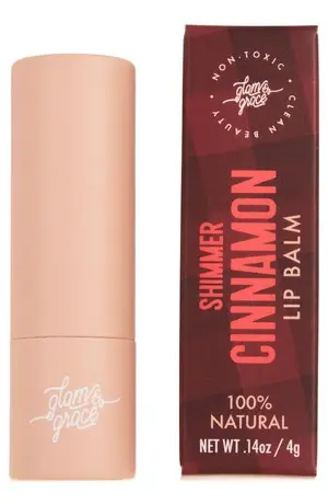 GLAM & GRACE Shimmer Lip Balm - Cinnamon