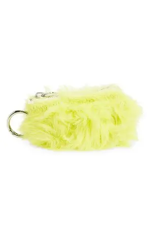 VERLOOP Faux Fur Pouch Bag Charm Lime