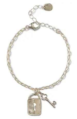 Chan Luu Lock & Key Charm Bracelet - Silver