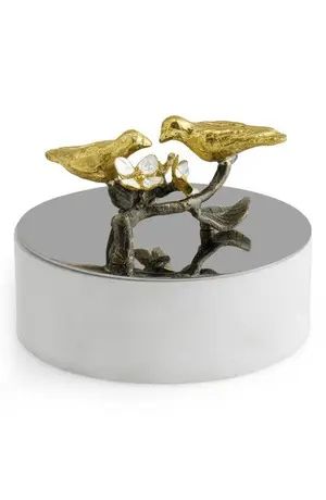 Michael Aram Lovebirds Trinket Box - Multi White