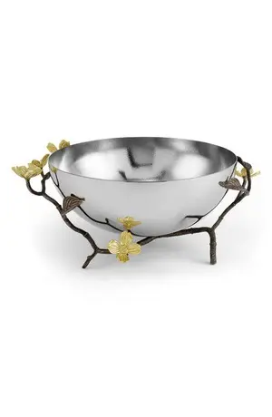 Michael Aram Dogwood Serving Bowl - Silver/gold/brass
