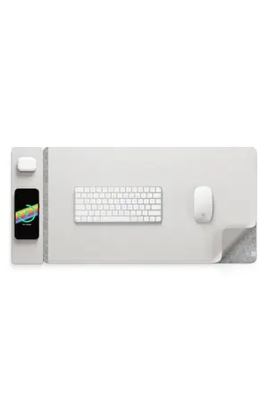 JOURNEY Alti Wireless Charging Desk Mat - Light Grey