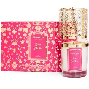 GRANADO Rosa Sublime Scented Candle & Lantern Set