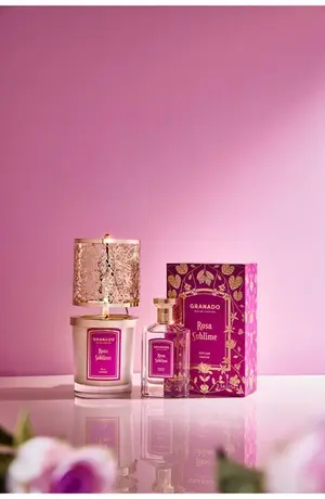 GRANADO Rosa Sublime Scented Candle & Lantern Set
