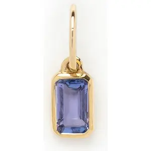 LOCAL ECLECTIC Solid 9k Gold & Baguette-Cut Charm December Natural Tanzanite