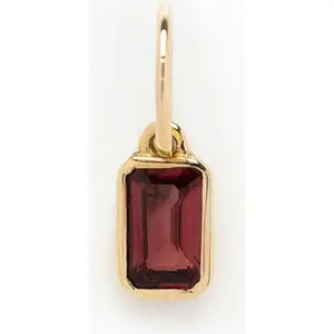 LOCAL ECLECTIC Solid 9k Gold & Baguette-Cut Charm January Natural Garnet