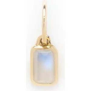 LOCAL ECLECTIC Solid 9k Gold & Baguette-Cut Charm June Natural Moonstone
