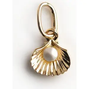LOCAL ECLECTIC Solid Freshwater Pearl Shell Charm - Gold