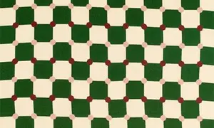 LOST PATTERN Checkerboard Silk Pocket Square - Green