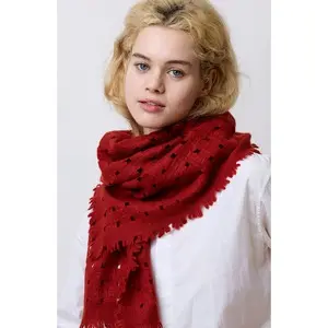 LOST PATTERN Pixie Cashmere Scarf - Red