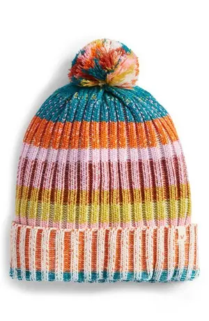 VERLOOP Mosaic Stripe Pompom Beanie