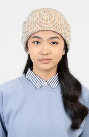 VERLOOP Simple Grid Beanie - Stone Blue