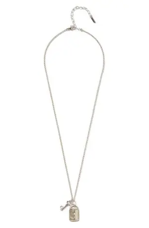 Chan Luu Mini Padlock Pendant Necklace - Silver