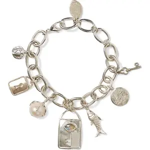 Chan Luu Lock & Key Charm Bracelet - Silver