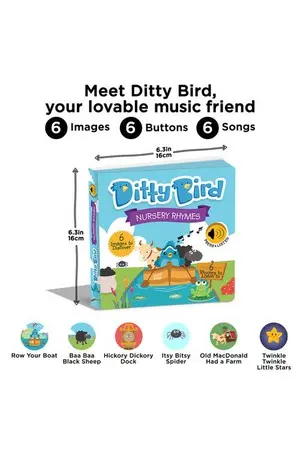 DITTY BIRD Nursery Rhymes Interactive Musical Sound Book