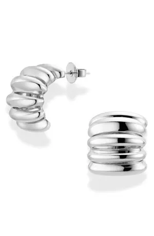MOD + JO Laurel Statement Stud Earrings - Silver