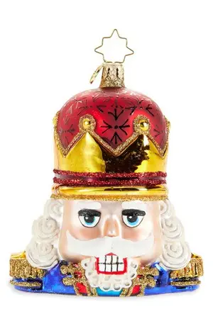 CHRISTOPHER RADKO Nutty Noel Glass Ornament - Red Multi