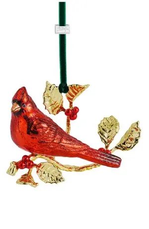 Michael Aram Cardinal Glass Ornament - Red