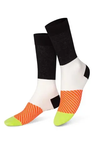 DOIY Assorted 3-pack Sushi Crew Socks - Black Multi