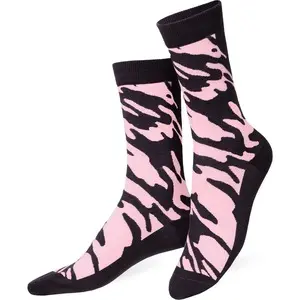 DOIY Rose Bubbles Crew Socks - Pink/black