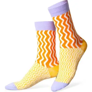 DOIY Chicken Ramen Crew Socks - Orange Multi