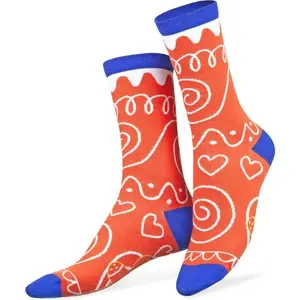 DOIY Christmas Cookie Crew Socks - Red