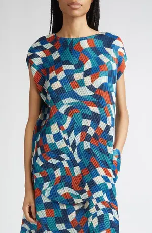 Issey Miyake Dancing Square Pleated Top