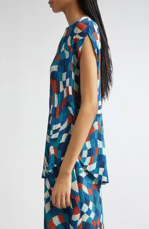Issey Miyake Dancing Square Pleated Top