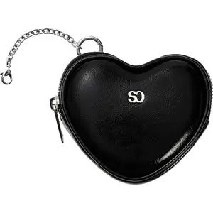 STAND OIL Heart Faux Leather Airpods Case - Black