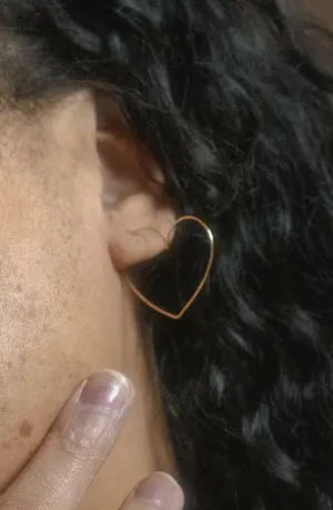 LOCAL ECLECTIC 9k Heart Hoop Earrings