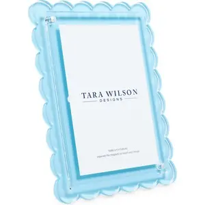 TARA WILSON DESIGNS Scallop Picture Frame - Pastel Blue
