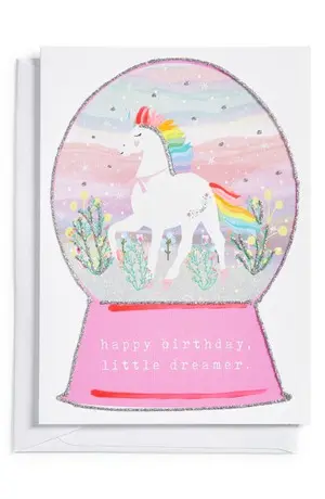 VERRIER Little Dreamer Birthday Greeting Card - Pink
