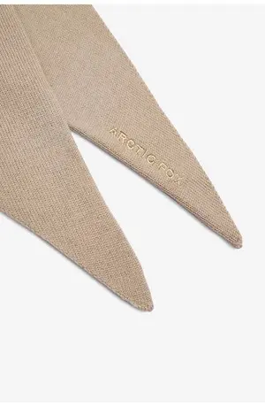 ARCTIC FOX & CO The Merino Wool Triangle Scarf - Soft Taupe