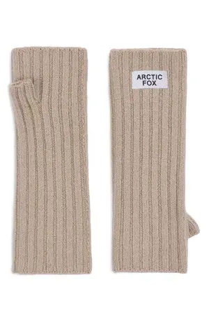 ARCTIC FOX & CO Merino Wool Fingerless Gloves - Soft Taupe