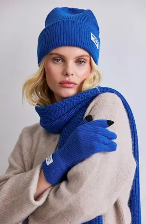 ARCTIC FOX & CO Recycled Bottle Knitted Gloves - Ocean Blue