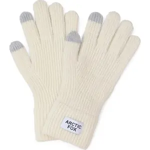 ARCTIC FOX & CO Recycled Bottle Knitted Gloves Winter White