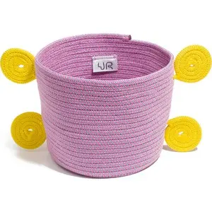 UGLY RUGLY Spiral Storage Basket - Pink Blue Stripe/yellow