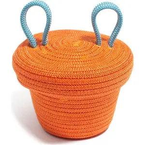 UGLY RUGLY Mini Lidded Storage Basket - Orange Baby Blue