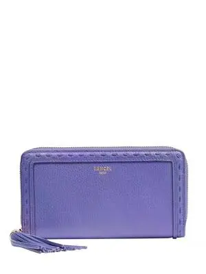 LANCEL Tassel Zip-around Wallet - Purple