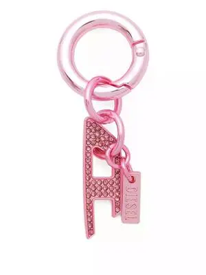 Diesel Rhinestone Charm Keyring - Pink