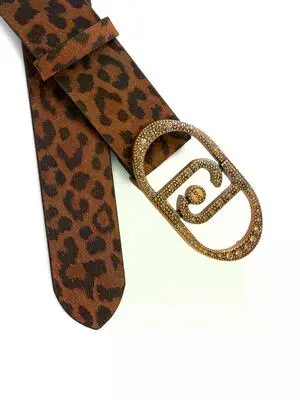Liu Jo Leopard-pattern Belt With Embellished Buckle