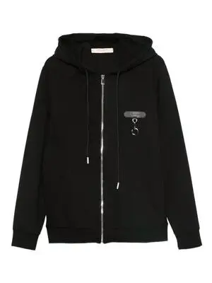 YES LONDON Logo Patch Zip-up Hoodie