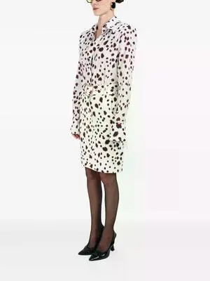 ROWEN ROSE Dalmatian-pattern Long-sleeve Shirt