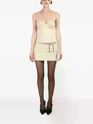 ROWEN ROSE Buckle Mini Skirt