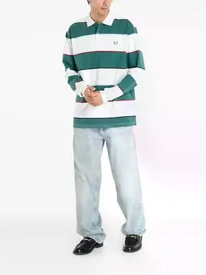 Fred Perry Striped Long-sleeve Polo Shirt