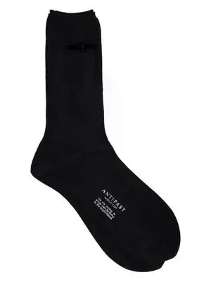 ANTIPAST Ribbed Socks With Bow Detail - Black