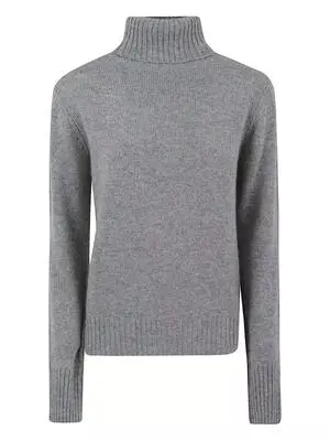 ALLUDE Roll-neck Sweater - Grey